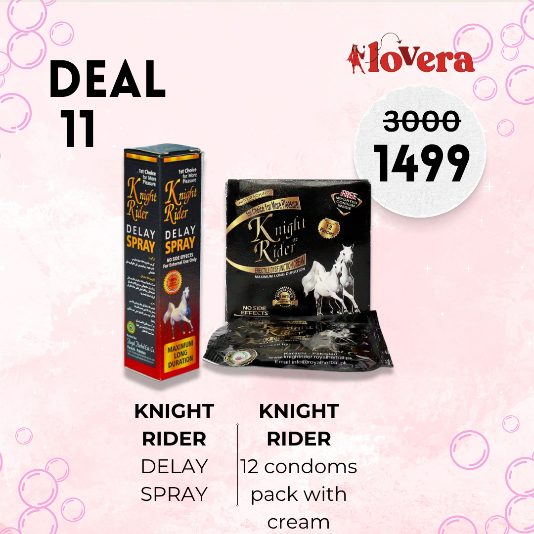 Lovera Knight Rider Spray and 4 Condoms Deal with Cream – Lovera Store